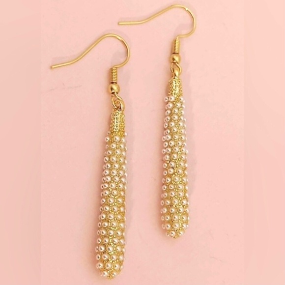 Jewelry | Pearl Studded Baton Bumpy Knobby Rod Wand Staff Bat Club Stick Scepter Earring | Poshmark